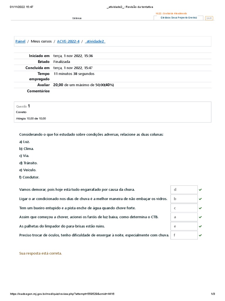 Atividade2 - Tentativa 02 | PDF | Transporte