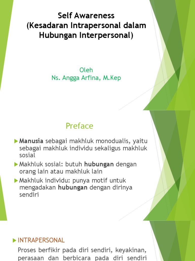 Kesadaran Diri Dalam Hubungan Interpersonal Pdf