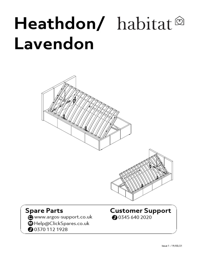 Heathdon/ Lavendon: Spare Parts Customer Support | PDF | Screw | Bed