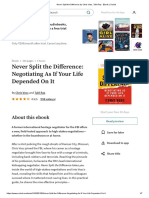 Never Split the Difference by Chris Voss(0) | PDF | Negotiation | Empathy
