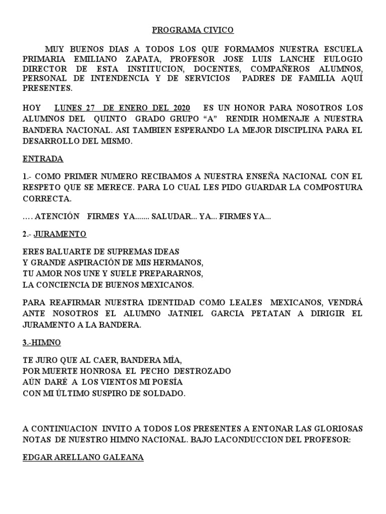 Programa Civico Enero | PDF