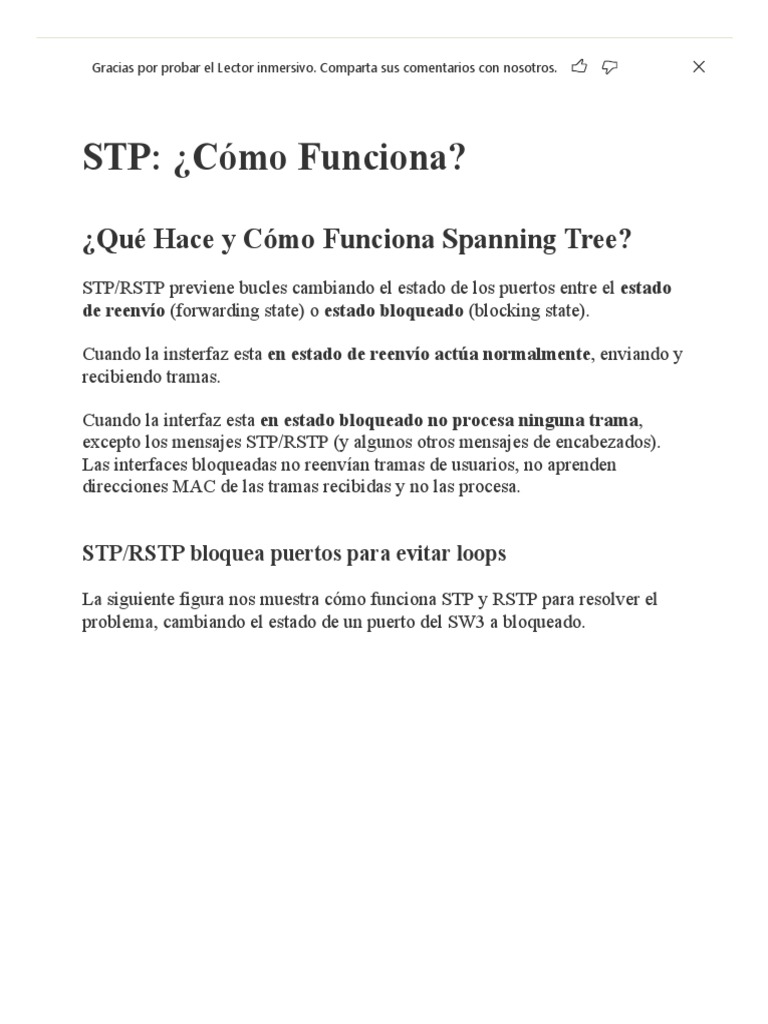 STP - ¿Cómo Funciona - Ejemplo | PDF