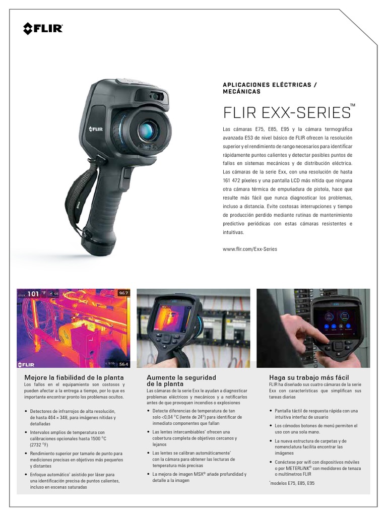 Ficha Técnica FLIR E53 E75 E85 E95 | Descargar gratis PDF | Vídeo | Pantalla de cristal líquido