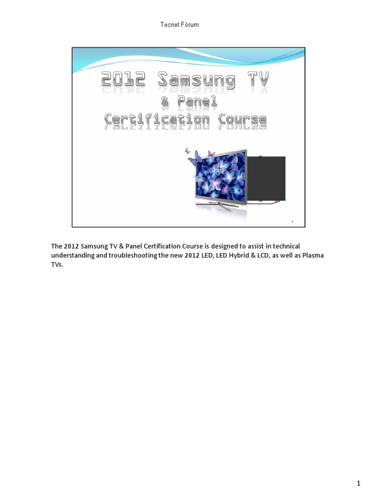 Samsung 2012 LCD Led & PDP | PDF | Power Supply | Liquid Crystal Display