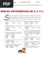 Reglas de Uso de La C S Z y X para Segundo Grado de Secundaria | PDF | Adjetivo | Morfología ...