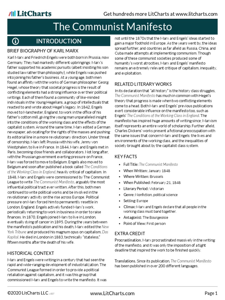 The-Communist-Manifesto-LitChart | PDF