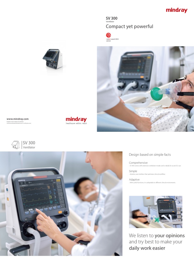 SV300 Ventilator Product Brochure | PDF | Intensive Care Unit ...