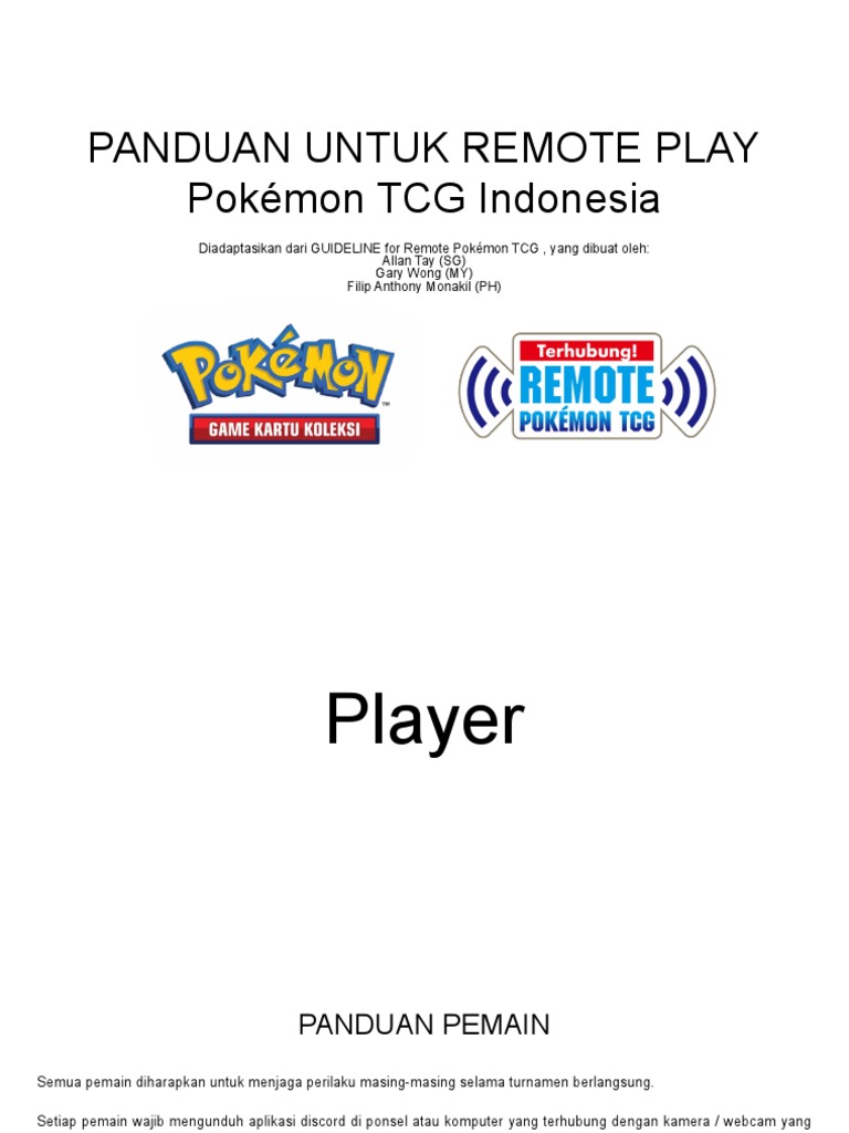 39-PANDUAN UNTUK REMOTE PLAY Pokémon TCG | PDF