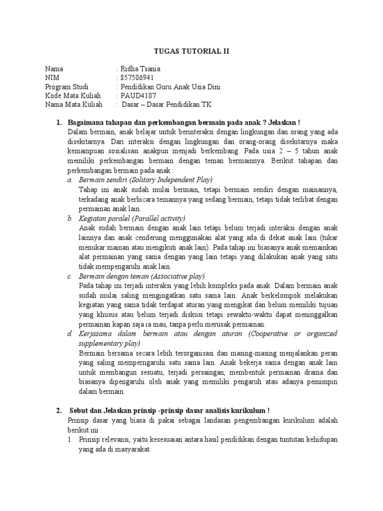 Tugas Tutorial Ii | PDF