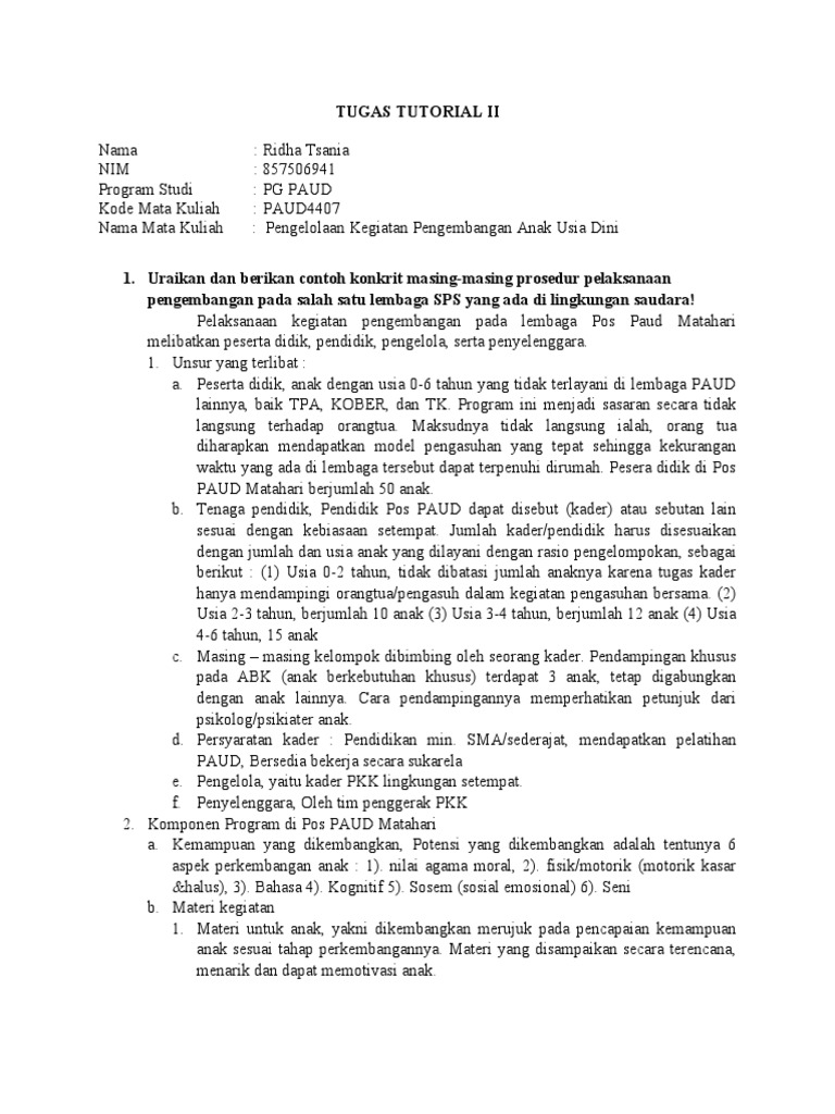 Tugas Tutorial Ii | PDF