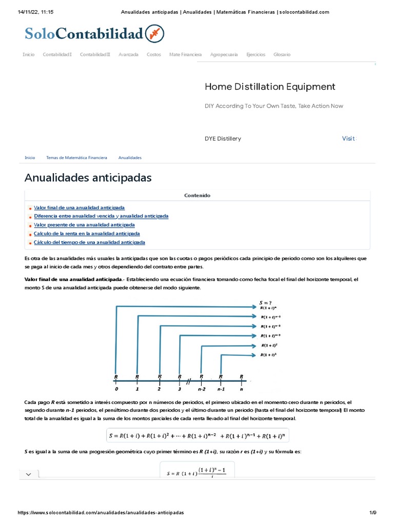 Anualidades Anticipadas - Anualidades - Matemáticas Financieras | PDF | Contabilidad | Finanzas ...