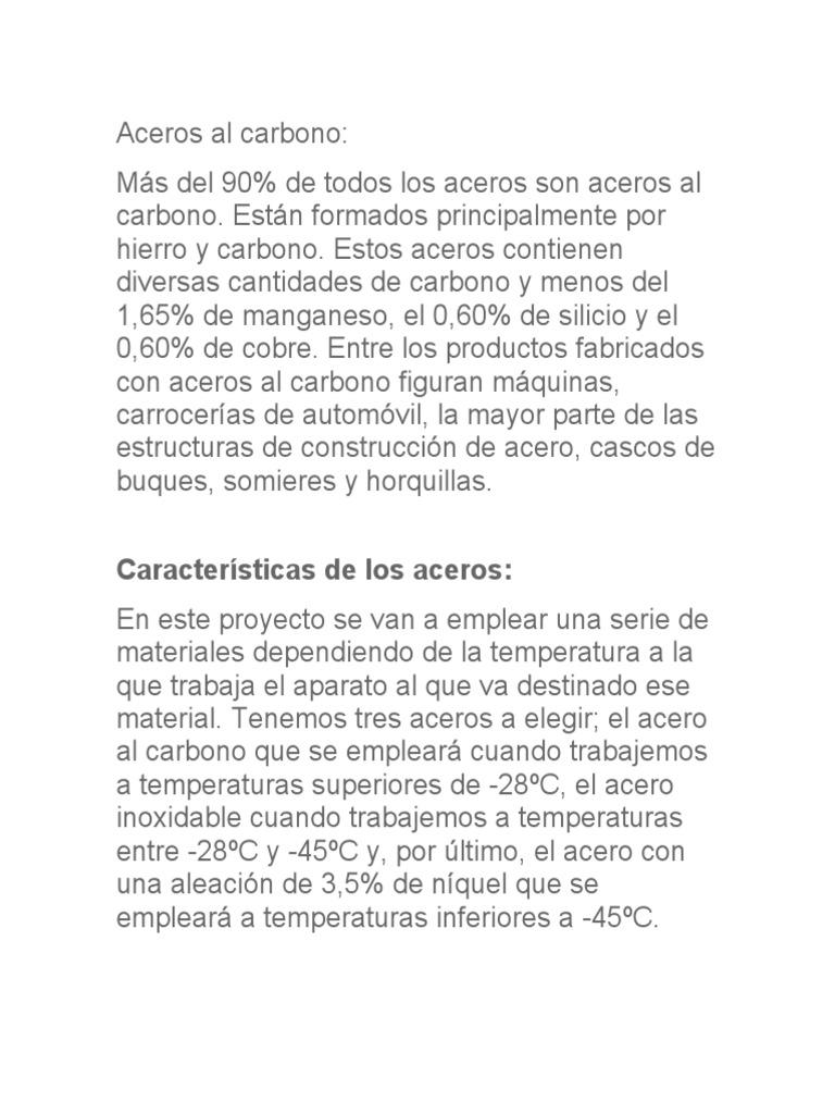 Aceros Al Carbono | PDF | Acero | Resistencia a la tracción