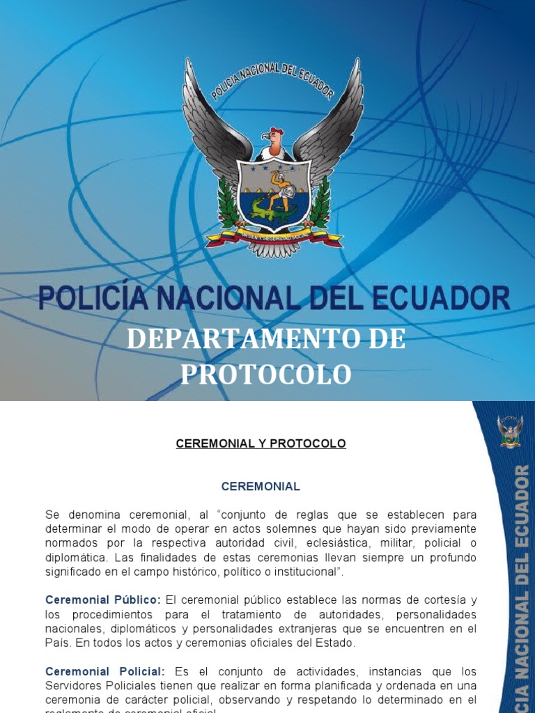 Ceremonial y Protocolo | PDF | Gobierno | Justicia