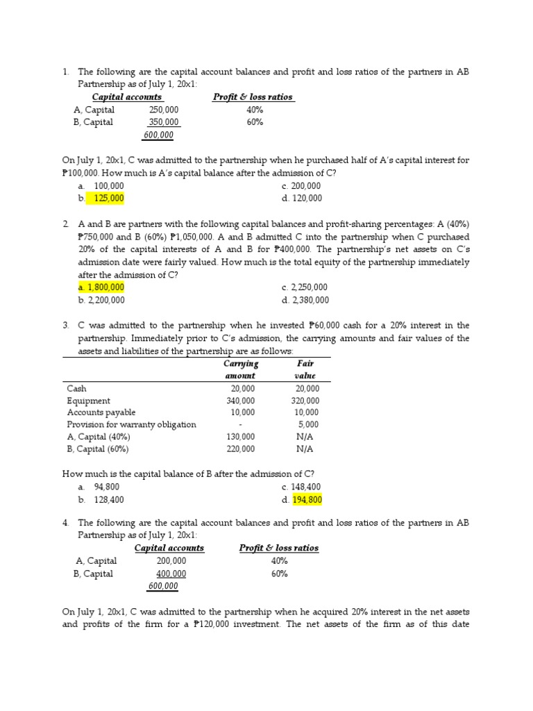Dissolution and Liquidation Sample Problems | PDF | Debits And Credits | Equity (Finance)
