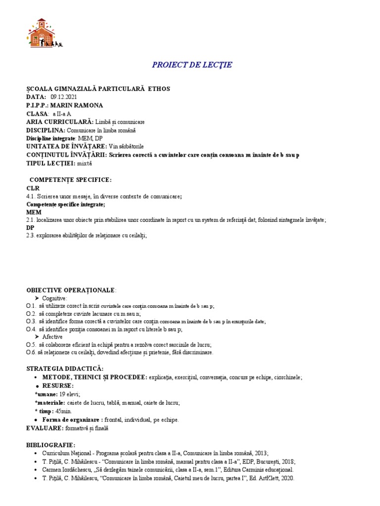 Proiect de Lectie Clasa A II-a A, CLR Ramona | PDF