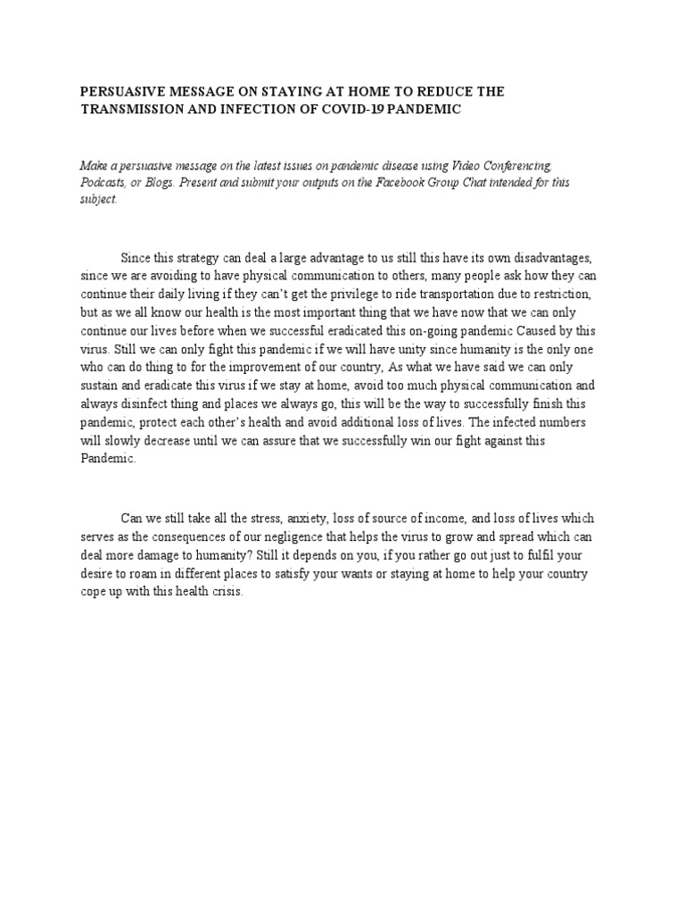 Persuasive Message | PDF