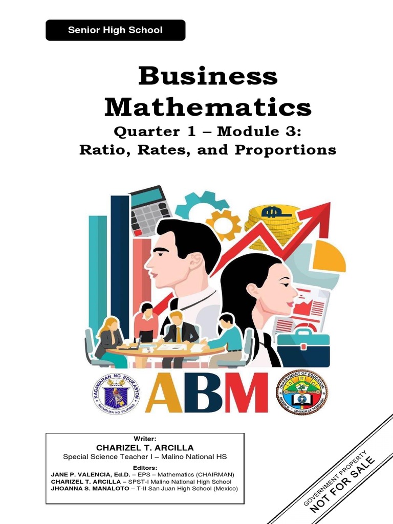 Business Mathematics - Module 3 - Ratio Rates and Proportions | PDF ...