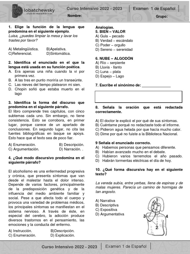 Exa 1 - Discurso | PDF