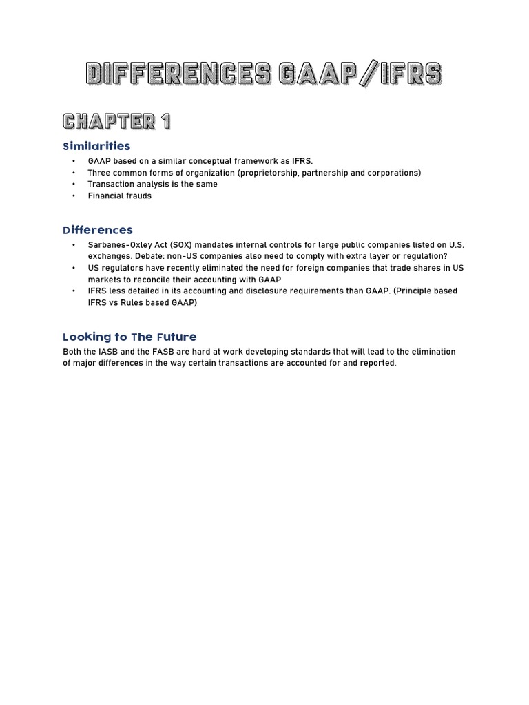 Differences Gaap - Ifrs | PDF | International Financial Reporting ...