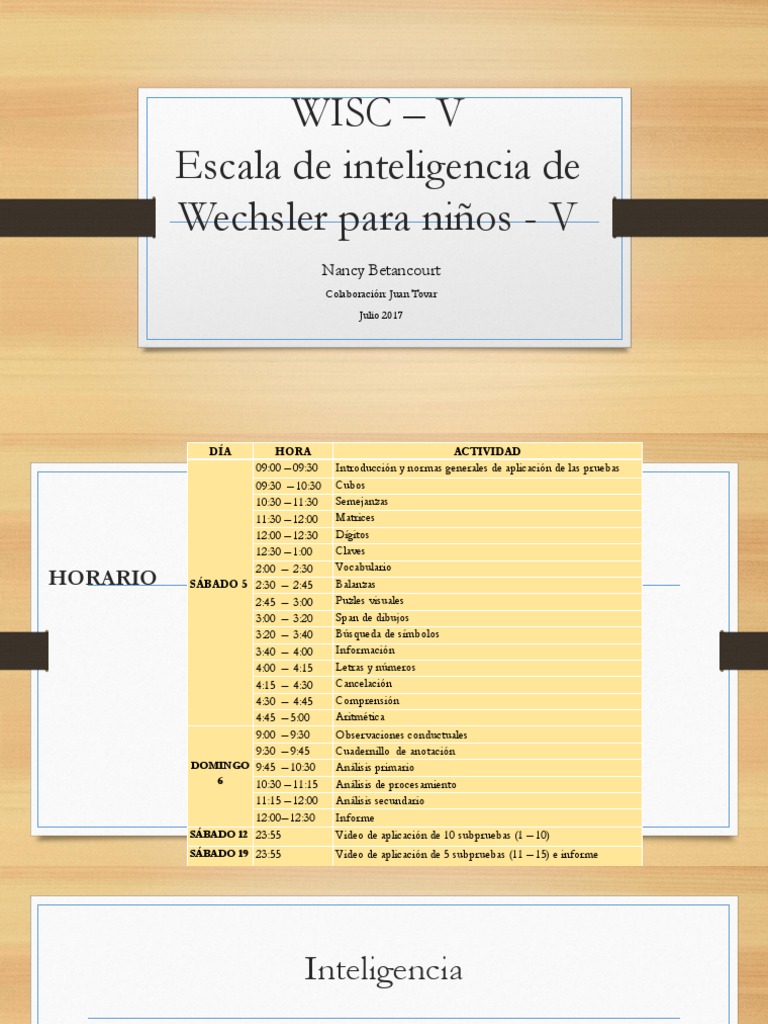 Wisc V | PDF | Memoria | Inteligencia