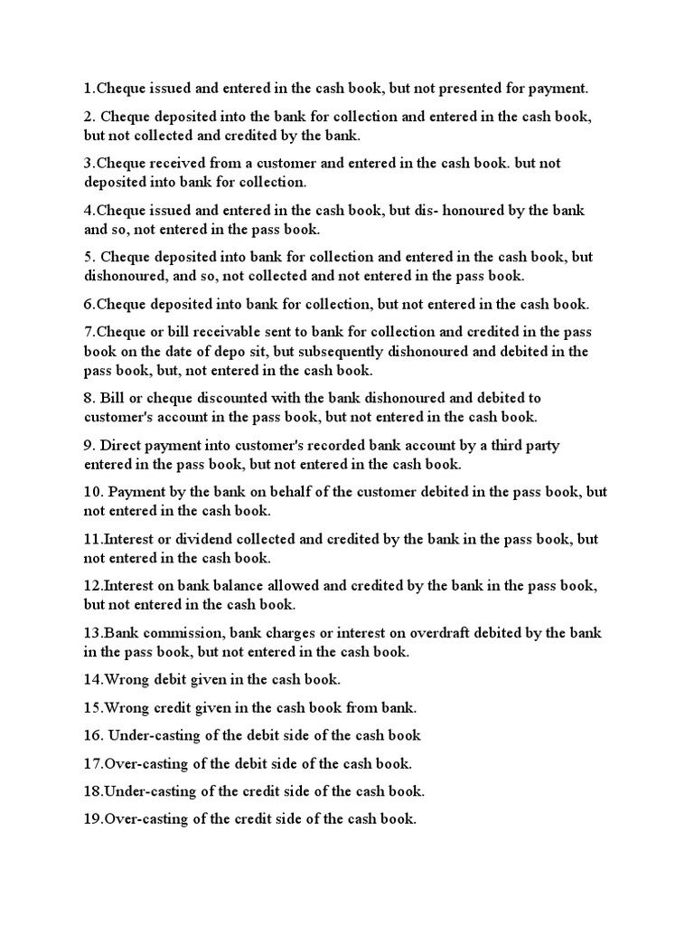 Bank Reconcilement Statement (BRS) Accounts | PDF | Cheque | Banks