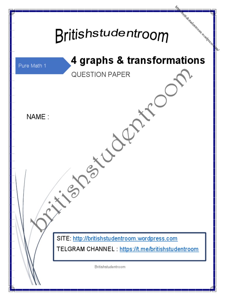4 Graphs & Transformations | PDF