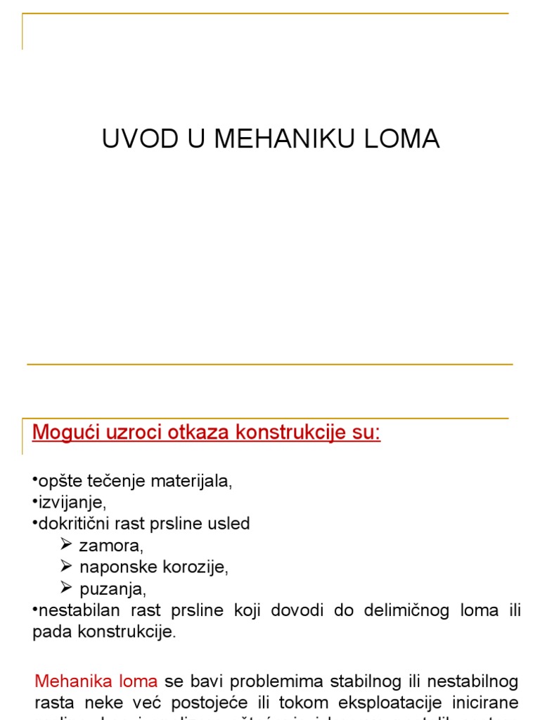 17 Uvod U Mehaniku Loma | PDF