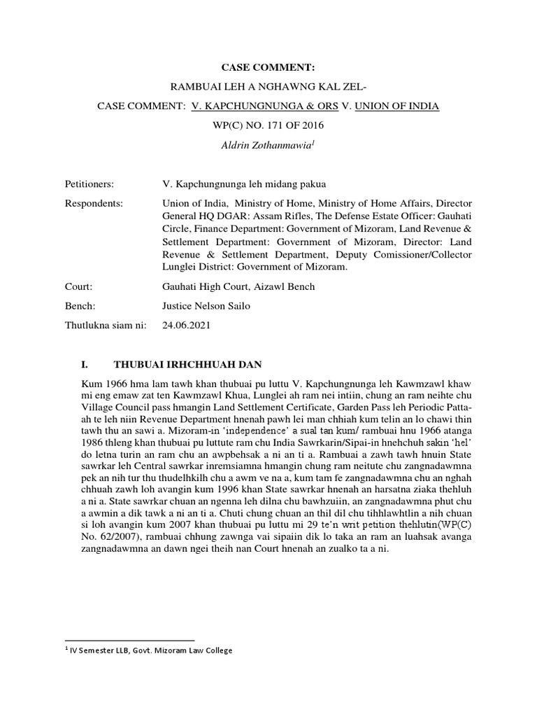 Ram Buai Leh A Nghawng Kal Zel | PDF | Judiciaries | Legal Procedure