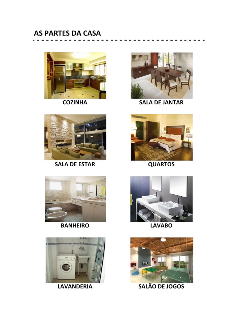 Partes da Casa e Seus Nomes | PDF