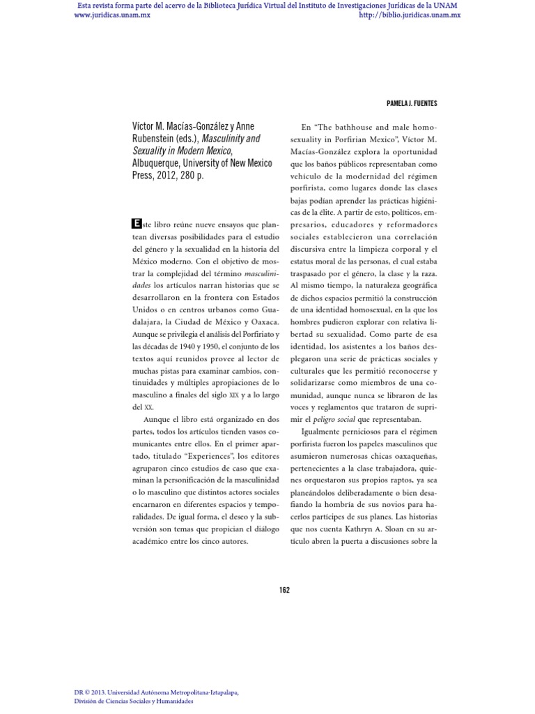 Víctor M. Macías-González Anne Rubenstein Masculinity and Sexuality in ...