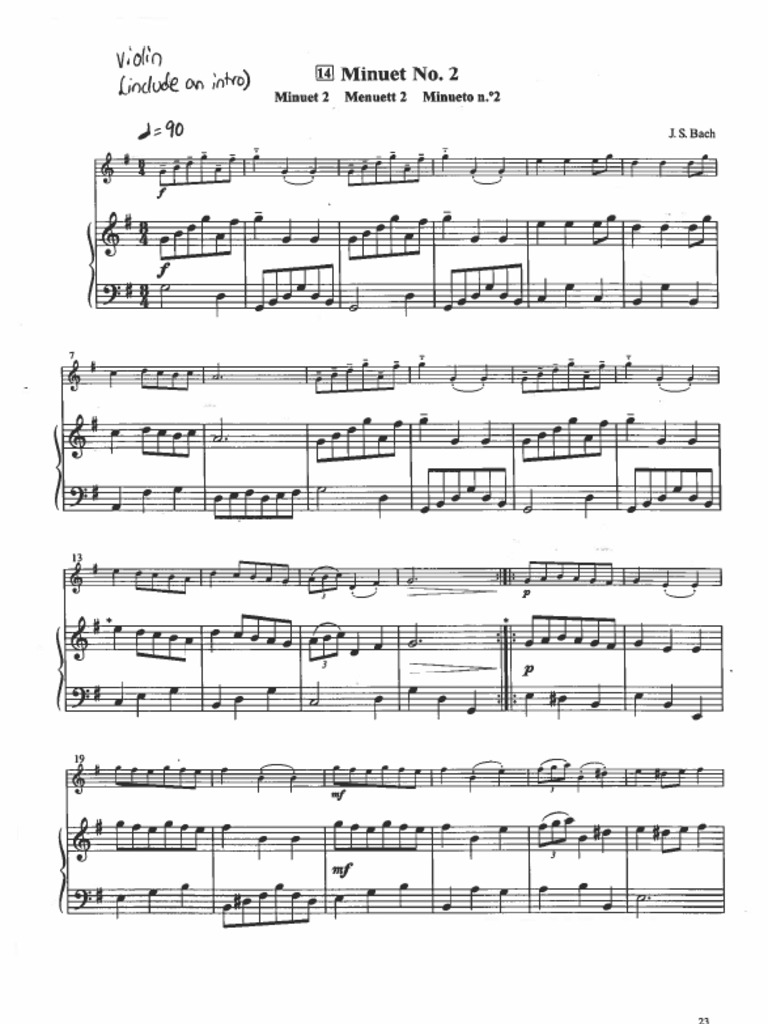 Accompaniments Minuet 2 | PDF