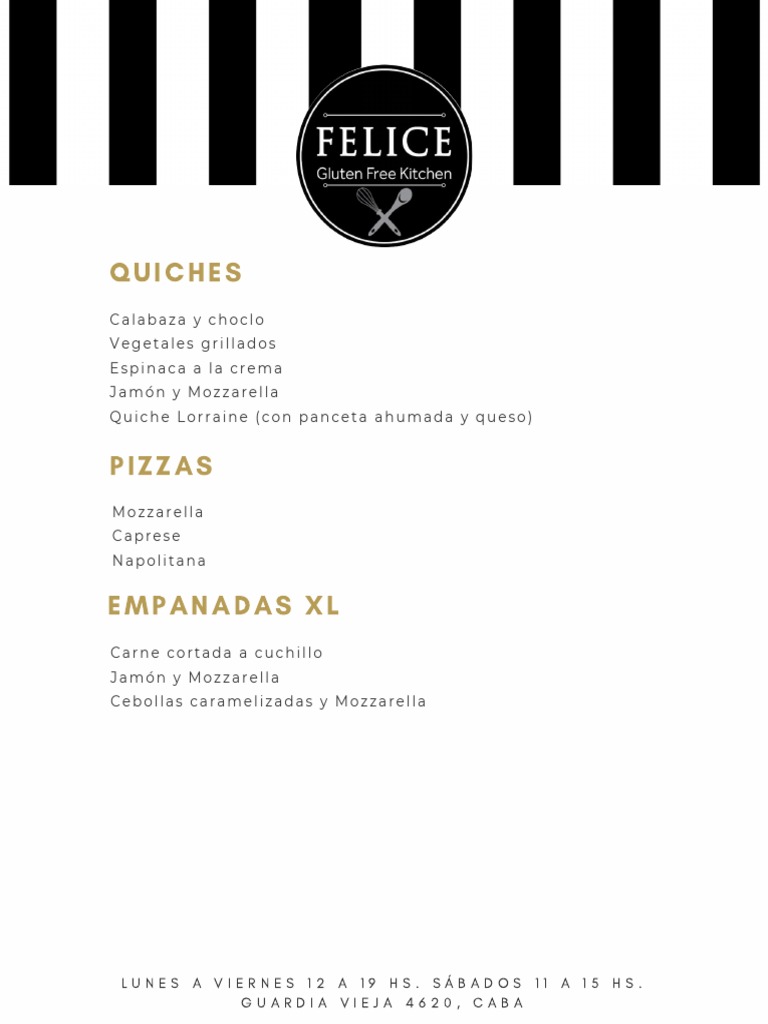 Menu Felice Gluten Free | PDF
