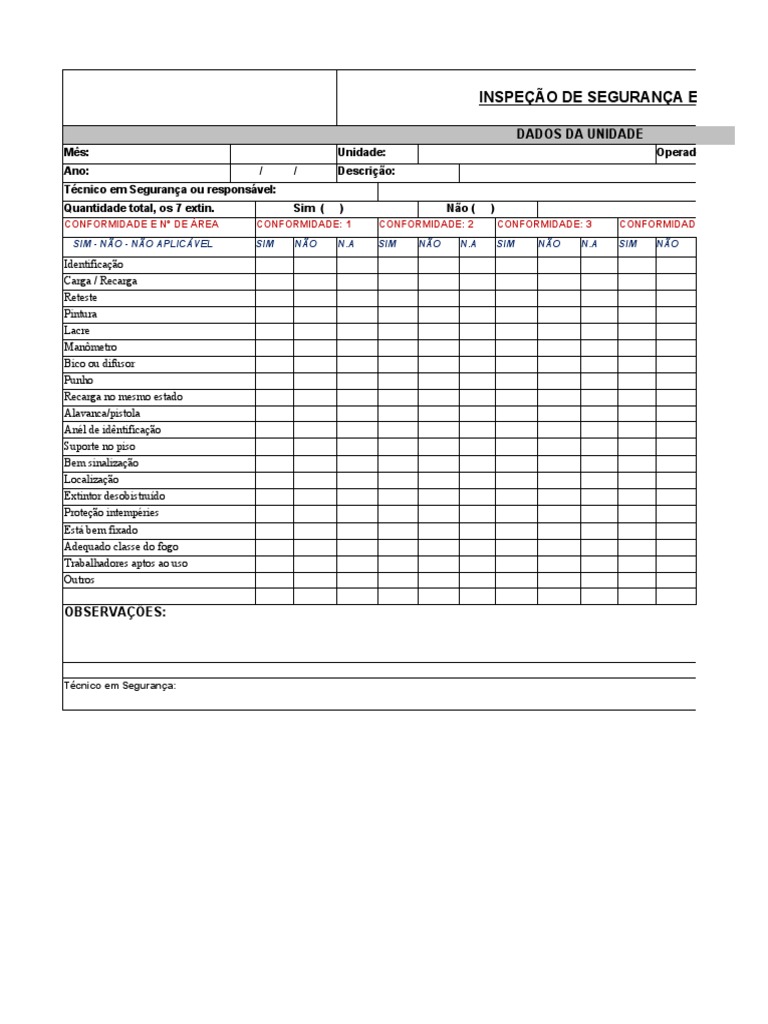 Check List Extintor | PDF