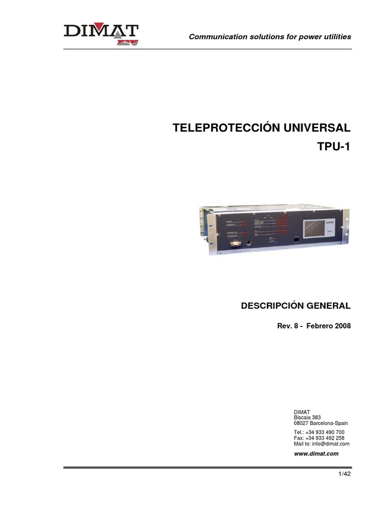 TPU-1 - General - R8-C - (3 Unidades) | PDF | Sistema de Posicionamiento Global | Relé