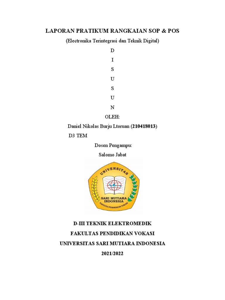LAPORAN PRATIKUM RANGKAIAN SOP & Pos | PDF