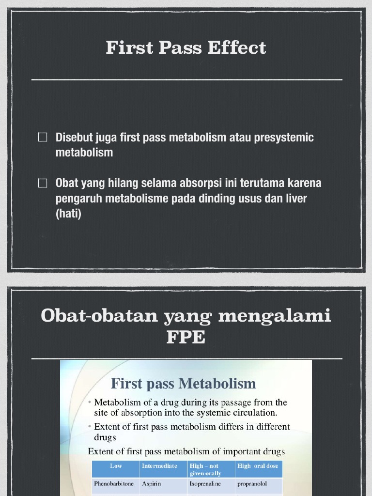 First Pass Effect | PDF