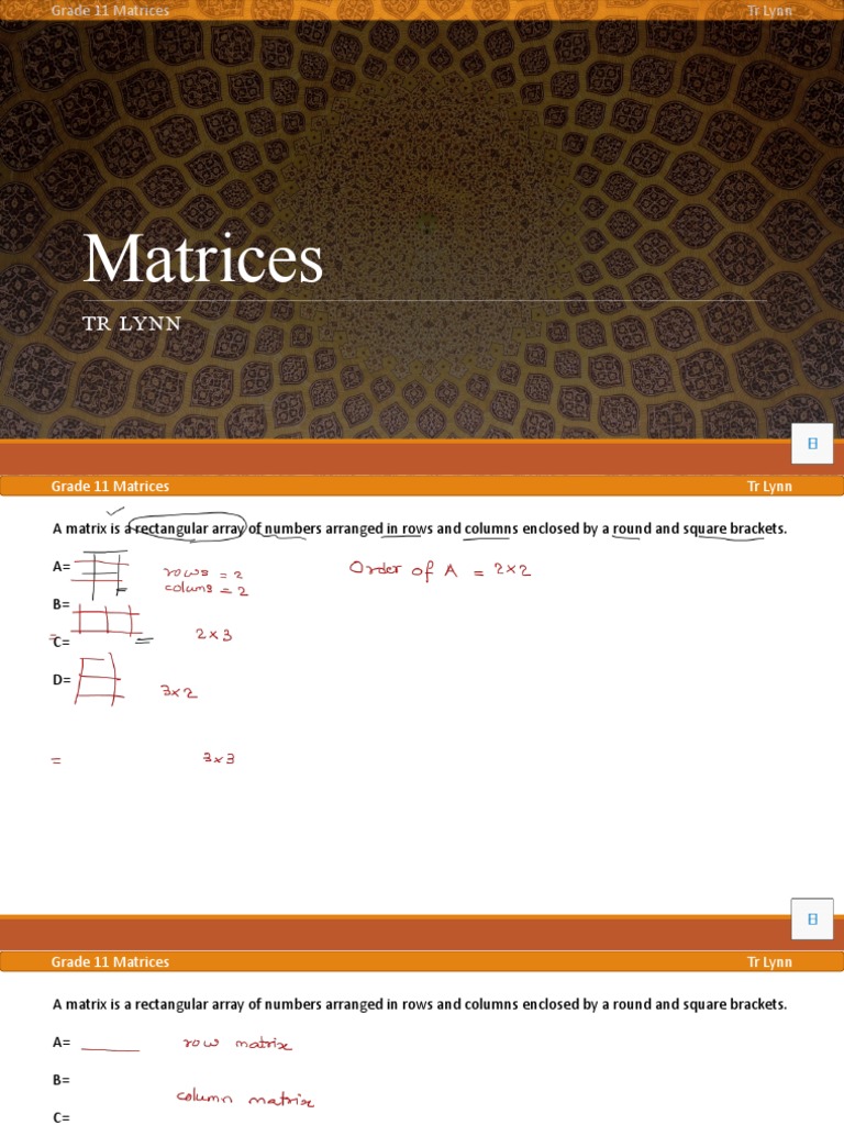 Matrices | PDF