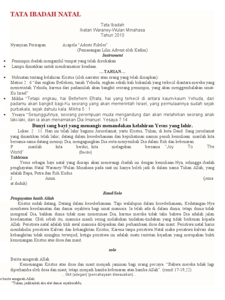 Tata Ibadah 1 Contoh | PDF