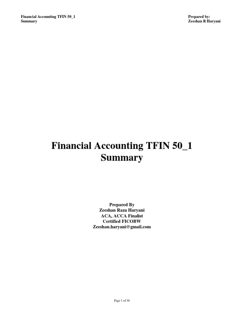 Financial Accounting Basics and Key Concepts | PDF | Debits And Credits ...