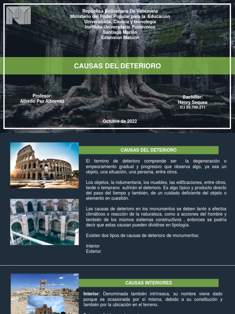 Causas Del Deterioro - Henry Sequea | PDF