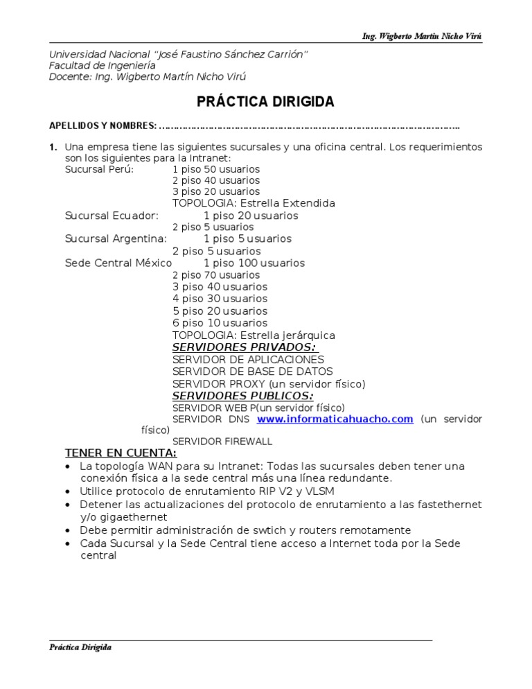 Practica Dirigida 1 | PDF
