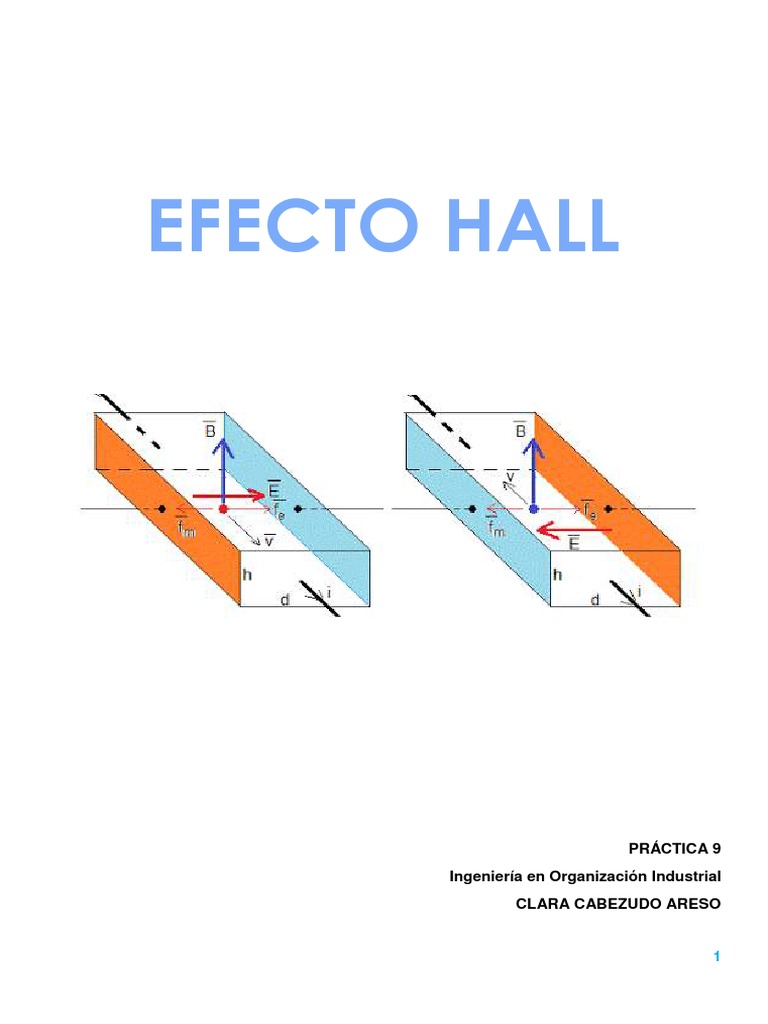 Efecto Hall. Práctica 9-Comprimido | PDF | Corriente eléctrica | Electromagnetismo