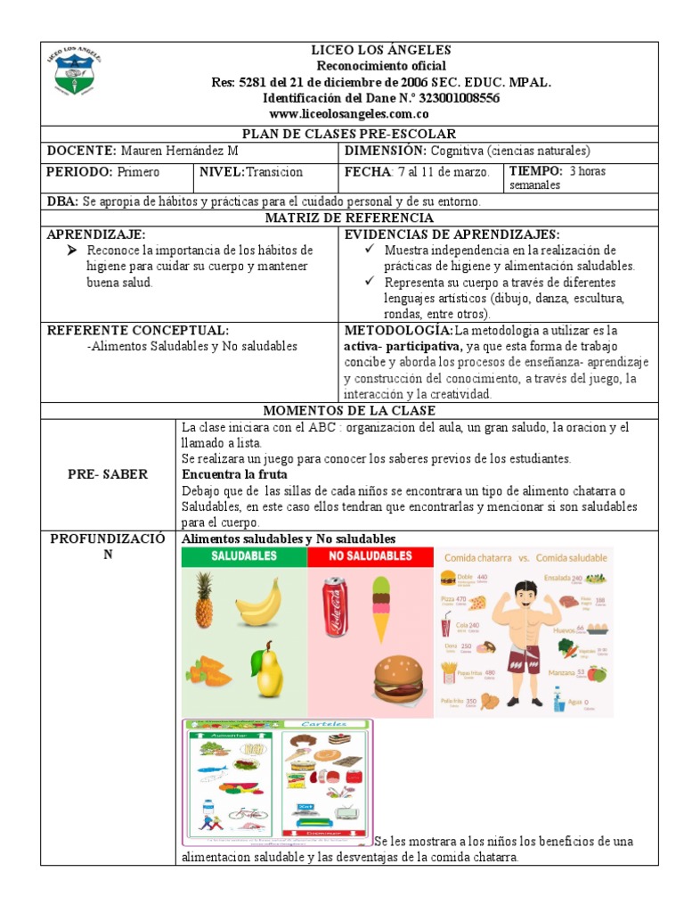 Alimentos Saludables y No saludables | PDF | Aprendizaje | Cognición
