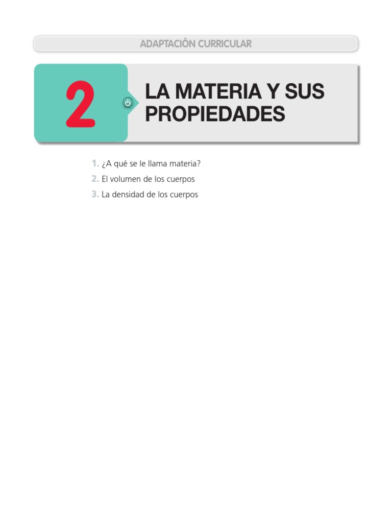 02 Adapt Curricular Materia Sus Propiedades | PDF | Volumen | Litro