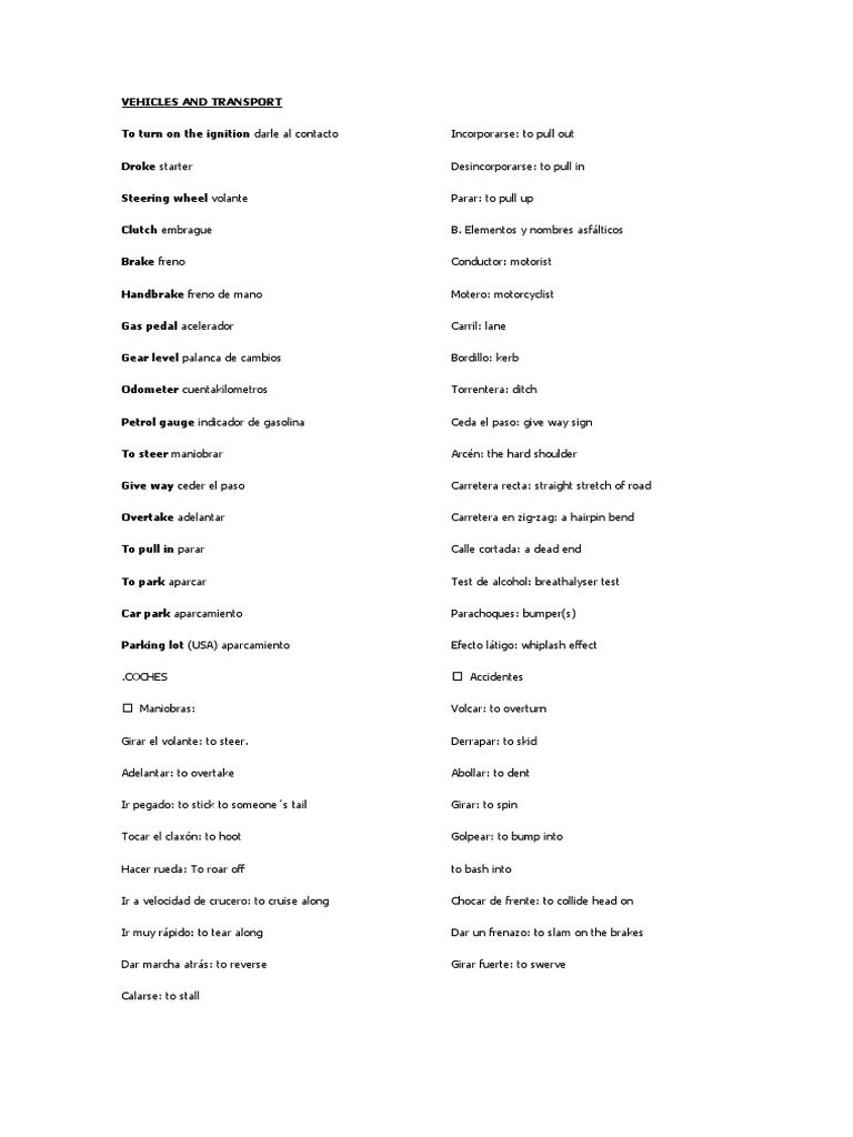 Vehicles And Transport Pdf Technology Engineering