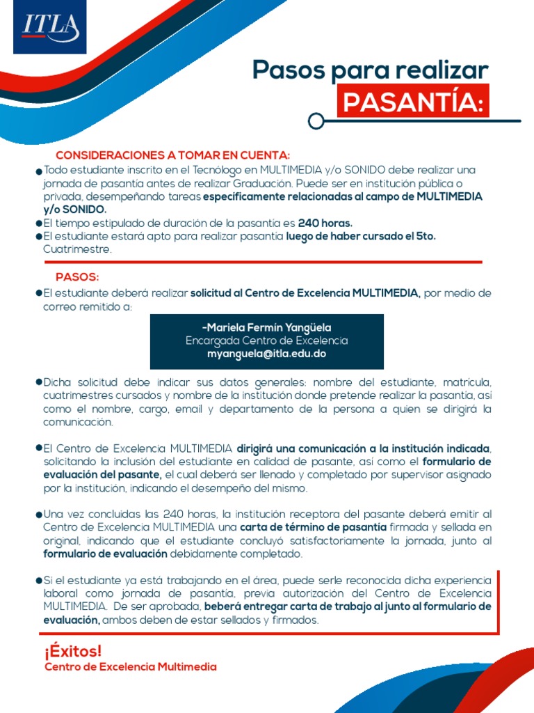 Pasos para Pasantia Multimedia y Sonido Actualizado | PDF
