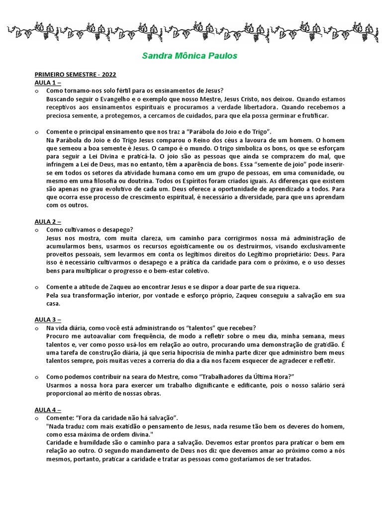 Primeiro Semestre 2022 | PDF | Autoajuda