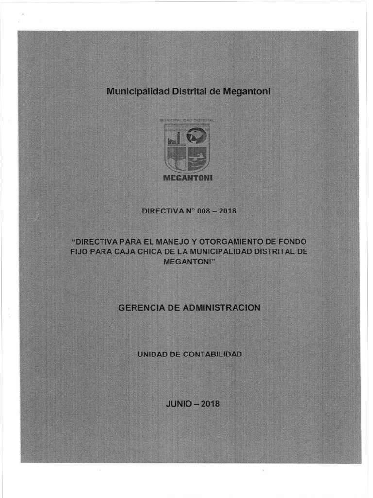 08 Directiva Caja Chica MDM | PDF | Presupuesto | Contabilidad