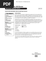 Progress Check Unit 2A MCQ Ans | PDF | Errors And Residuals | Regression Analysis