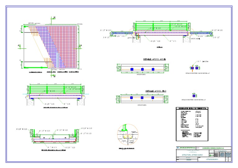04 PLANO PUENTE - REVISION 01 PLANO ESTRUCTURAL ACERO LOSA-Model | PDF